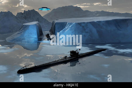 Die Nazi-Alien Basis 211, soll in der Antarktis Stockfotografie - Alamy