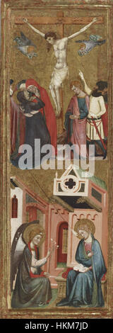 Arnau Bassa - Triptychon mit Madonna- und Kind mit der Kreuzigung und der Verkündigung Walters ...