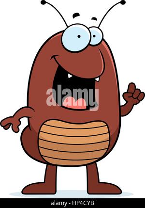 Ein glückliches Cartoon floh mit einer Idee Stock-Vektorgrafik - Alamy