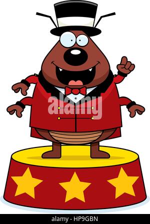 Ein glückliches Cartoon floh mit einer Idee Stock-Vektorgrafik - Alamy