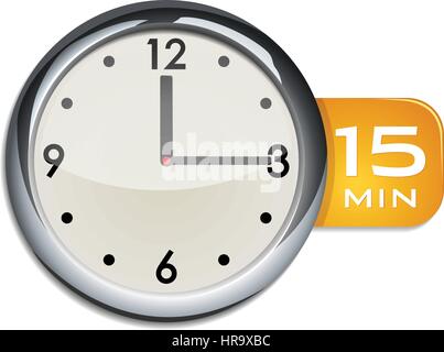 15 Stunden Rundtimer oder Countdown-Timer-Symbol. Terminkonzept ...
