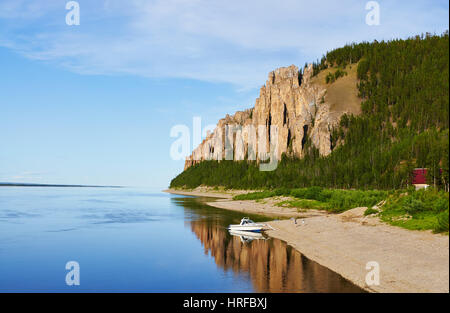 Fluss Lena und Lena Säulen, Sibirien, Russland Stockfotografie - Alamy