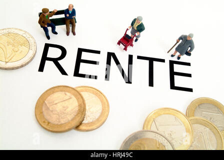 Symbolbild Rente - symbolisch für Altersrente Stockfotografie - Alamy