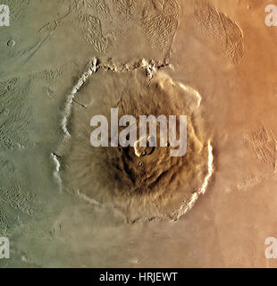 Mars, Vulkan Olympus Mons Stockfoto, Bild: 134986652 - Alamy
