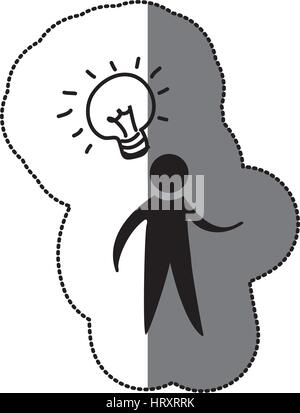 Aufkleber entwerfen Silhouette Piktogramm Personensymbol Stock ...