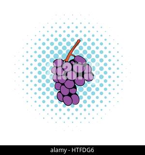 Traube Frucht mit Blatt Symbol. Vector Illustration auf weißem ...