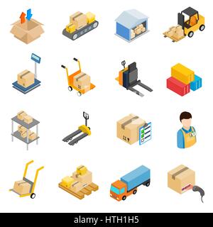 Lager Logistik Lagerung Symbole in Flacher Stil für jedes Design Set ...