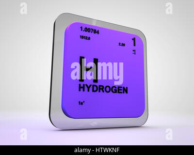 Wasserstoff chemisches Element Periodensystem Wissenschaft Symbol ...