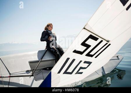 Schweiz, Kanton Waadt, Lausanne, Maud Jayet, Matrose in der Klasse ...