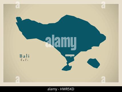 Administrative Karte von Bali Stock-Vektorgrafik - Alamy