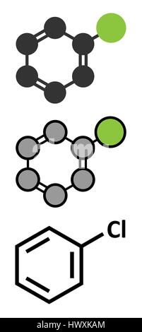 Chlorbenzol industrielle Lösungsmittel Molekül. Skelettmuskulatur ...