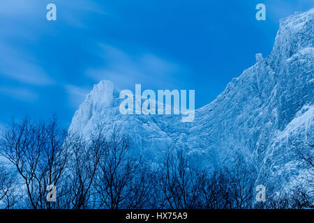 Winternacht im Tal Romsdalen in Rauma Kommune, Møre Og Romsdal Fylke ...