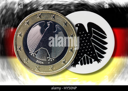 EuroCoin und Bundesadler, symbolische Foto Lobbyismus, Euromuenze Und ...