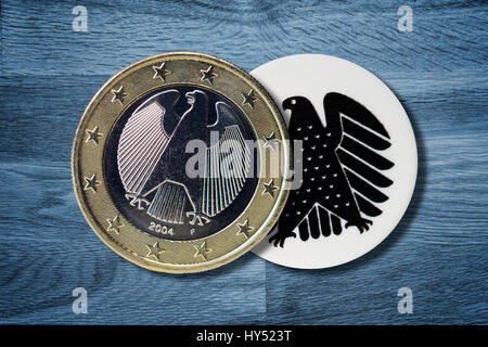 EuroCoin und Bundesadler, symbolische Foto Lobbyismus, Euromuenze Und ...