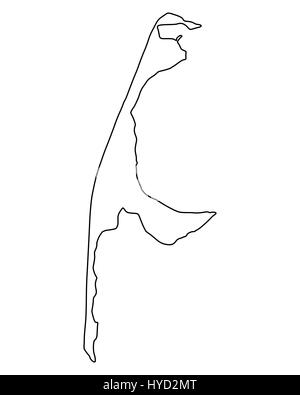 Karte der Insel Sylt Vektor Abbildung - Bild: 130635586 - Alamy