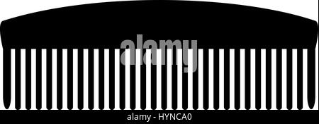 Schwarzer Kamm Symbol Vektor-Illustration isoliert auf weiß Stock ...