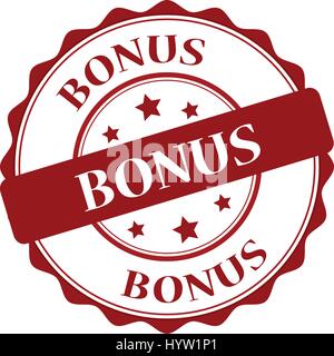 Vektor-Illustration der rote Bonus-Stempel-Symbol Stock-Vektorgrafik ...