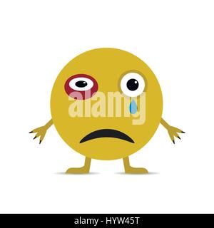 Traurige Smiley Emoticon Stock-Vektorgrafik - Alamy