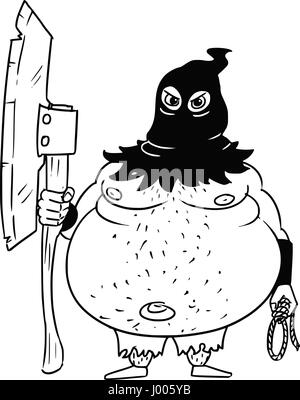 Cartoon-Illustration der Henker mit einer Axt Stock-Vektorgrafik - Alamy