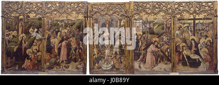 Predela con escenas de la Pasión de Cristo: Lavatorio de Pies, Oración ...