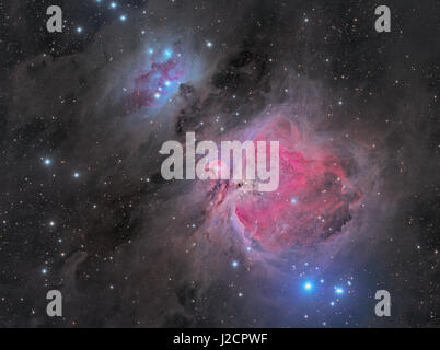 Der Orionnebel (Messier 42, M42, NGC 1976) - ein diffuser Nebel im Sternbild Orion (Jäger) auch ...