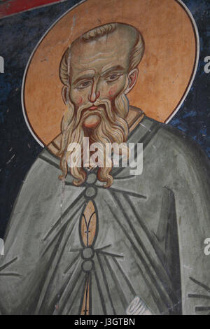 Die Fresken der Erzengelkirche Michael in Lesnovo sind wichtige Beispiele mittelalterlicher ...