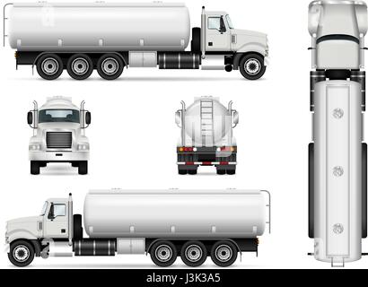 Tankwagen vector Template für Auto Branding und Werbung. weiß ...