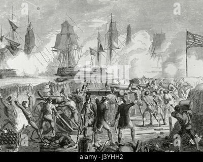 Schlacht von FORT SULLIVAN Charleston South Carolina SC Geschichte ...