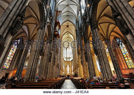Gewölbe im Kölner Dom, Köln, Nordrhein-Westfalen, Deutschland, Europa ...