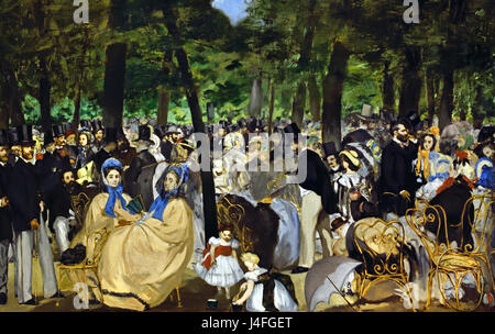 Musik in den Tuilerien-Gärten von Edouard Manet, Öl auf Leinwand, 1862 ...