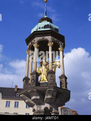 Deutschland, Sachsen-Anhalt, Magdeburg, Reiterstandbild, Golden, Detail ...