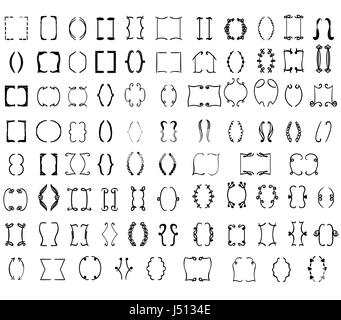 Satz von Klammern oder geschweiften Klammern Symbol Stock-Vektorgrafik ...