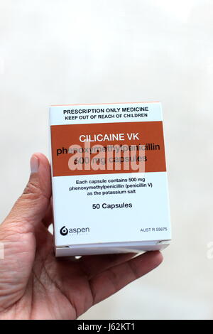 Cilicaine VK Phenoxymethylpenicillin 500 mg Kapseln Stockfoto, Bild ...