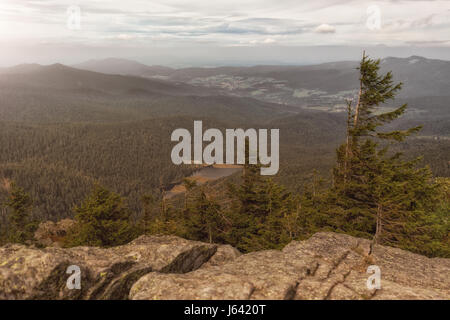 Bodenmais und großer Arber Berg, Bayerischer Wald-Bayern-Deutschland ...