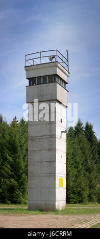 Historische Grenze Turm der DDR, Wachturm an der Elbe, in der Nähe von ...