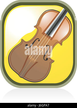 Musik-Emblem Gitarre Geige Tasten Schlüssel Piktogramm Symbol ...