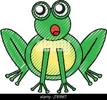 Comic-Frosch Zeichen Symbol Vektor Abbildung - Bild: 142209012 - Alamy