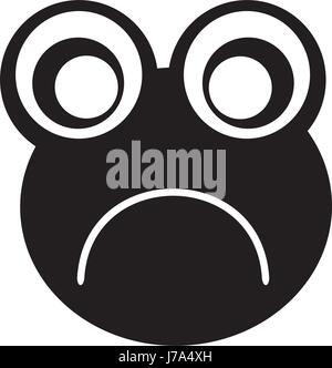 Comic-traurige Frosch Zeichen Symbol Stock-Vektorgrafik - Alamy