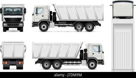 Ansicht von oben. Kipper Lkw auf transparentem Hintergrund, Logistik ...