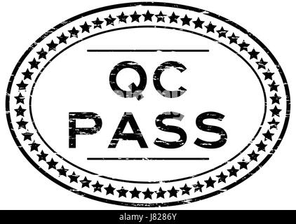 Qualitätskontrolle genehmigt Stempel und Unterschrift mit Füller ...