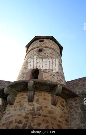 historischen Hessen Hexen alte blaue Turm historisches Denkmal Stein ...