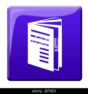 Taste, Katalog, scannen, lesen, Buch, Piktogramm, Symbol, Piktogramm ...