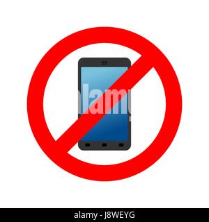 Kein Handy-Zeichen. Handy Klingelton Volume stumme Zeichen. Kein ...