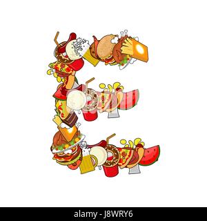 Buchstabe Z essbar. Alphabet-Zeichen von Lebensmitteln. Futter Konzept ...