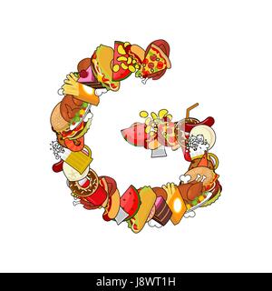 Buchstabe Z essbar. Alphabet-Zeichen von Lebensmitteln. Futter Konzept ...