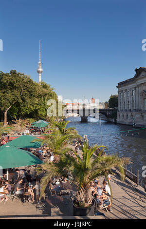 Strandbar "Mitte", Bode-Museum, Museum Insel, Spree, TV-Turm, die Mitte ...