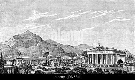 Die Rekonstruktion der Olympia im antiken Griechenland Stockfotografie ...