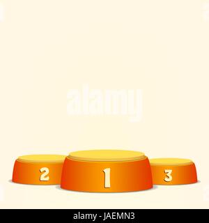Vektor Siegertreppchen mit dem ersten, zweiten und dritten Plätze ...