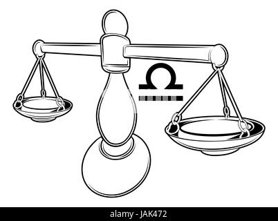 Waage, Waage Sternzeichen. Vektor-Illustration, Symbol Vektor Abbildung ...