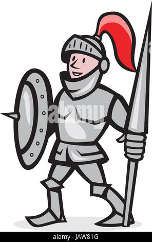 Ritter in Rüstung Cartoon illustration Stockfoto, Bild: 103046664 - Alamy